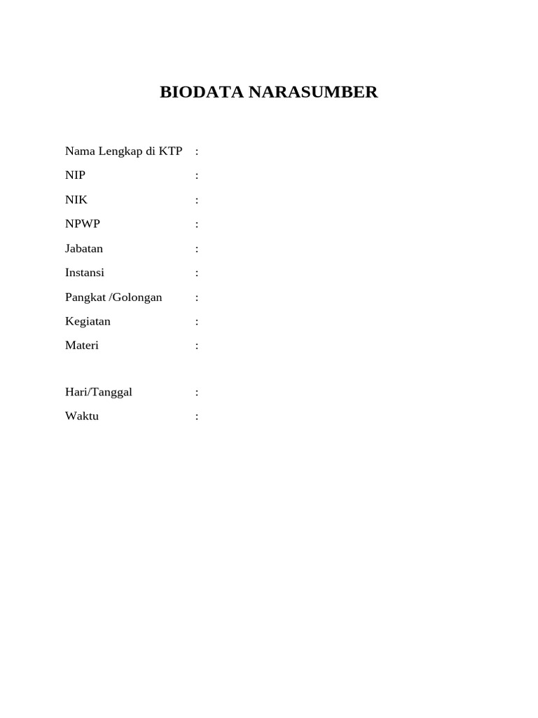 Biodata Narsum Dan Moderator | PDF