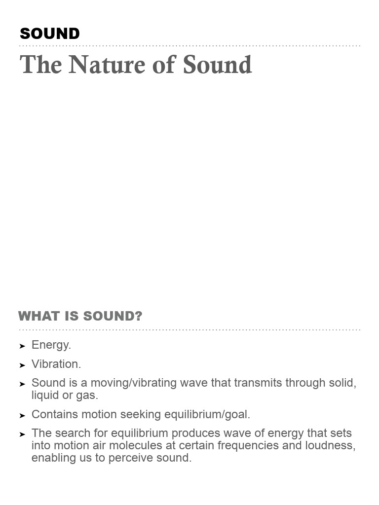 Sound Basics For Games | PDF | Sound | Noise