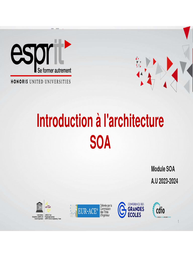 Intoduction Ã Larchitecture SOA | PDF | Middleware | Architecture orientée services