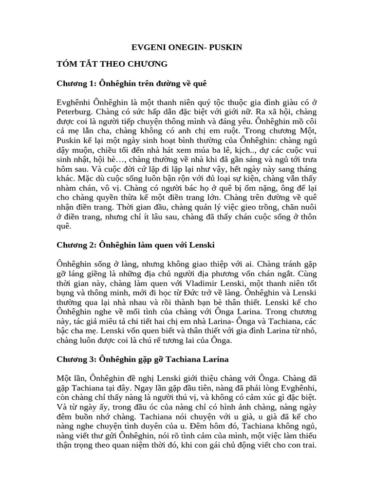 Evgeni Onegin | PDF