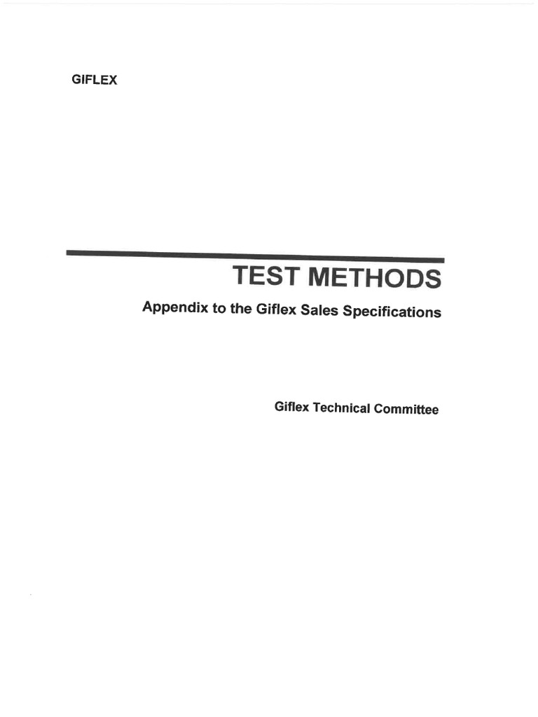 GIFLEX Test Methods | PDF