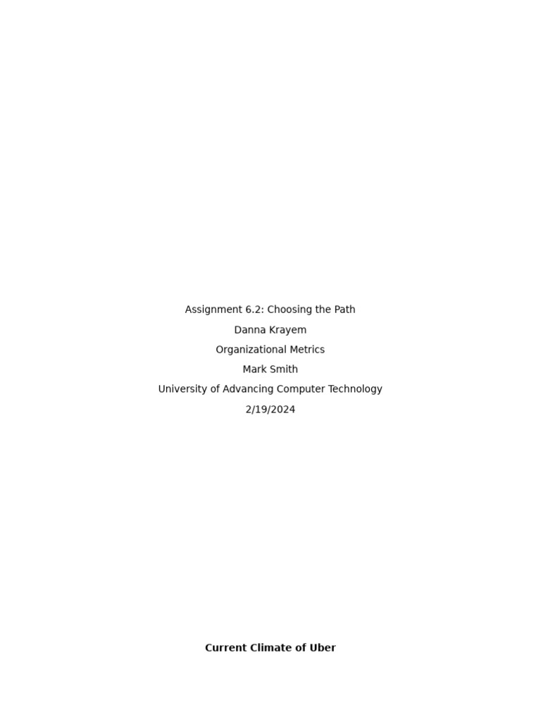 Assignment 6.2 Choosing The Path | PDF | Business | Economies