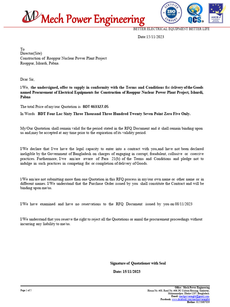 RFQ Issordi Revised | PDF | Drill | Electrical Connector