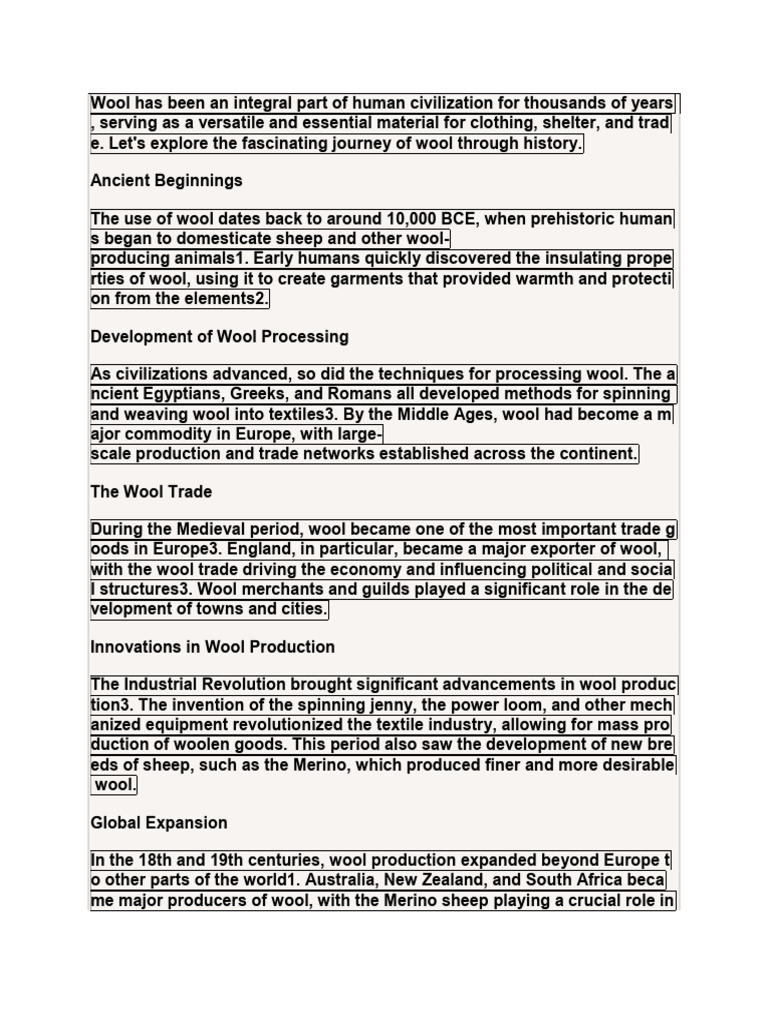 History of Wool | PDF