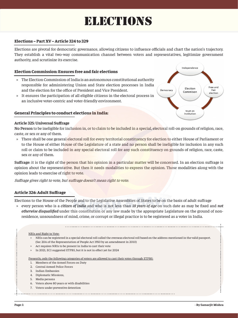 Election - Handout 2 | PDF | Suffrage | Elections