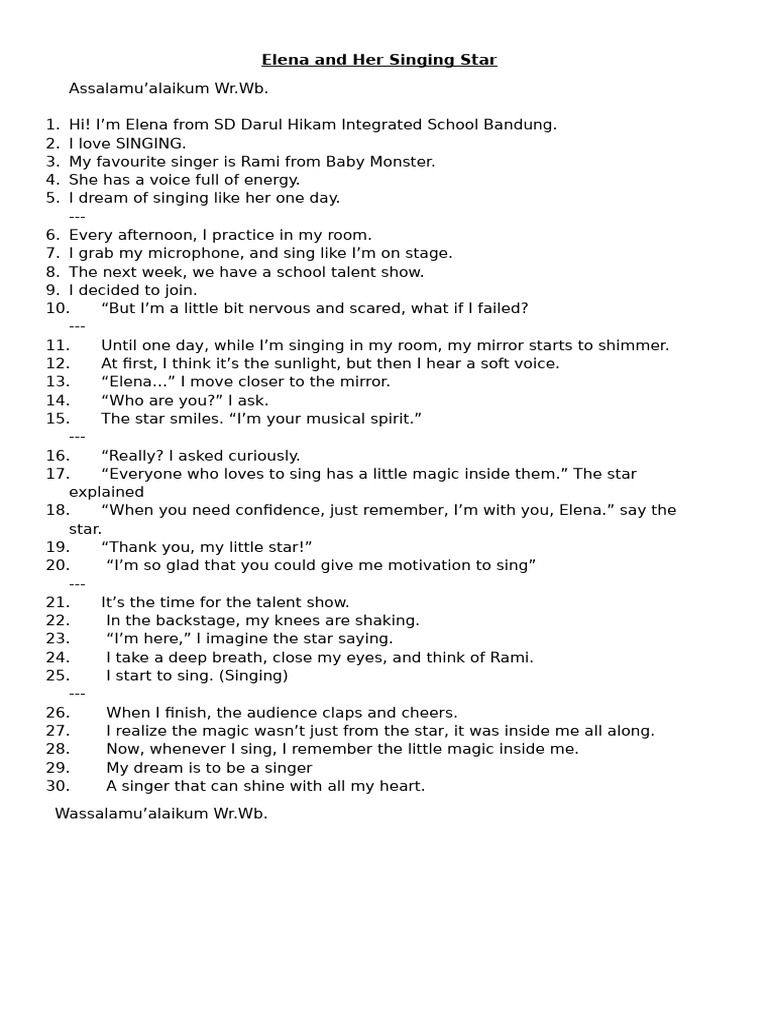 Script - Elena - DHIS Primary Bandung | PDF