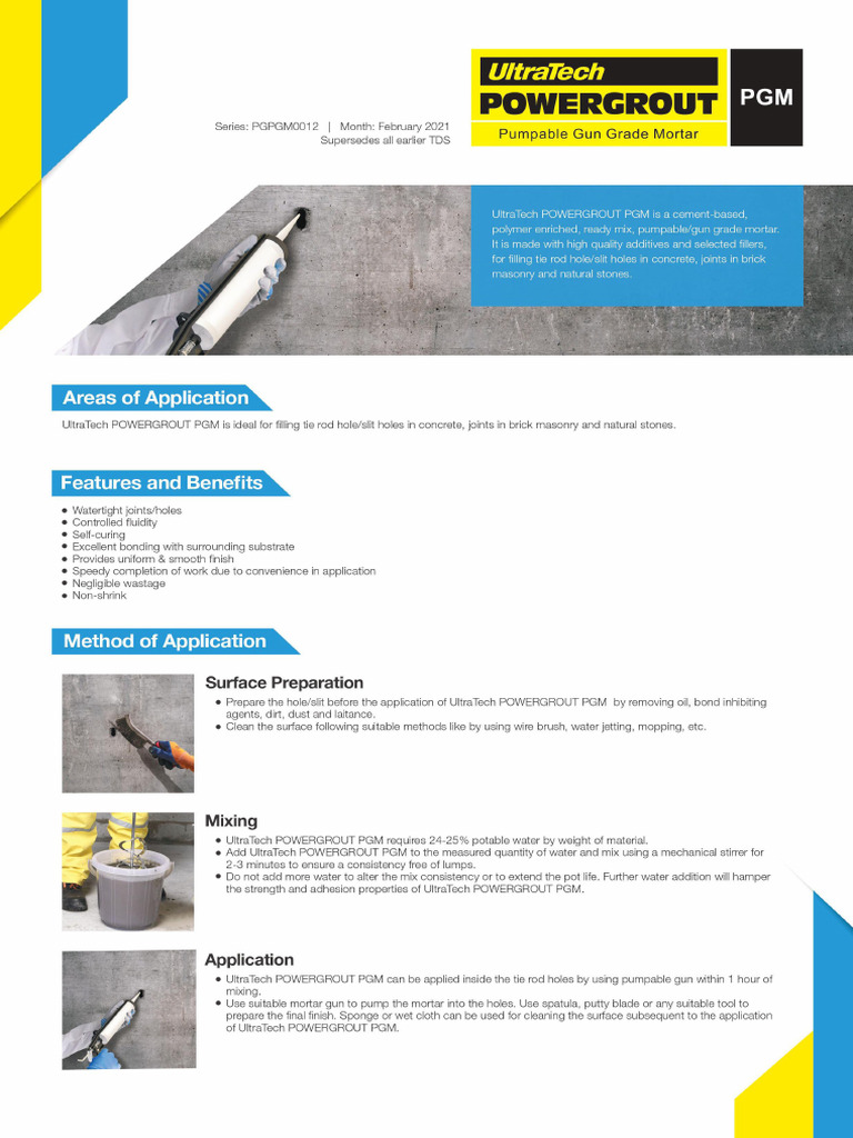 Ultratech Powergrout PGM | PDF