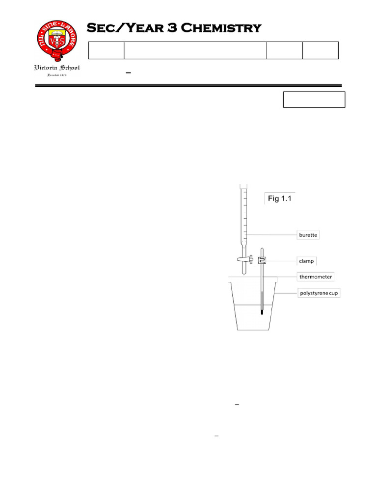 E7. Thermometric Titration - Ans | PDF | Sodium Hydroxide | Heat