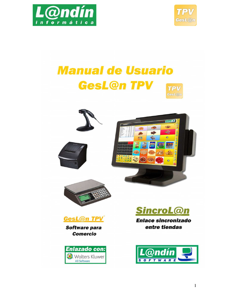 Manual GesLan TPV Táctil | PDF | Ventana (informática) | Recibo
