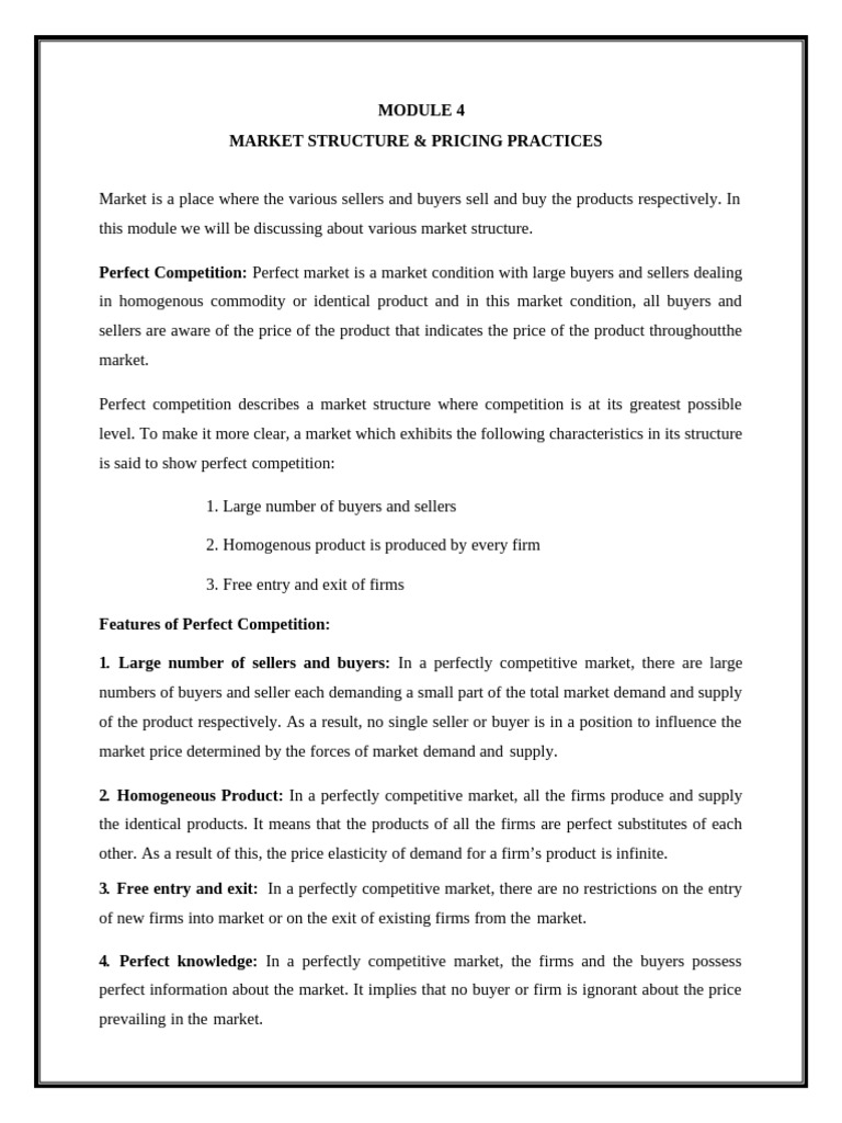 Module 4 | PDF | Monopoly | Economic Equilibrium