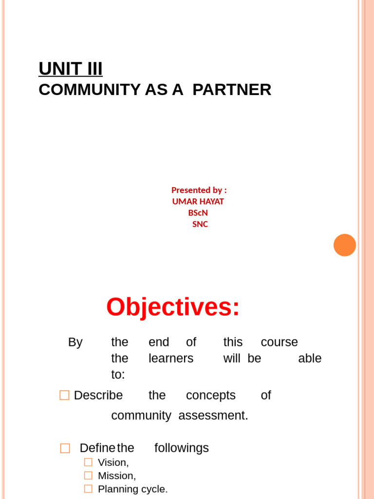 Community Assessment in Nursing | PDF | Community | Data