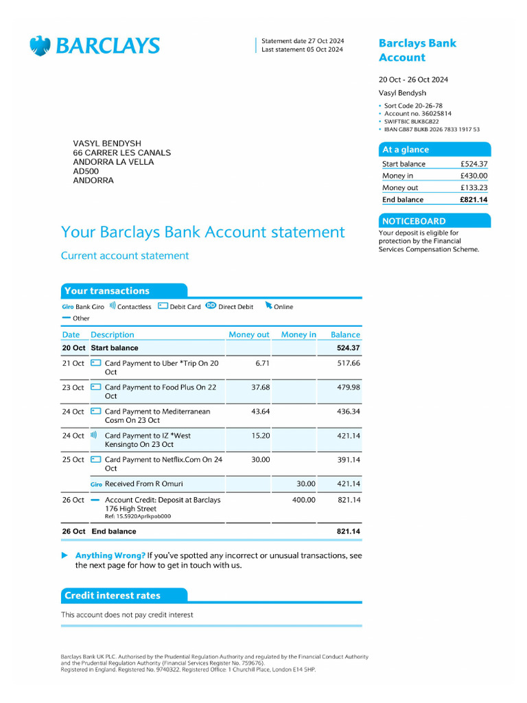 Barclays Original st976273 | PDF