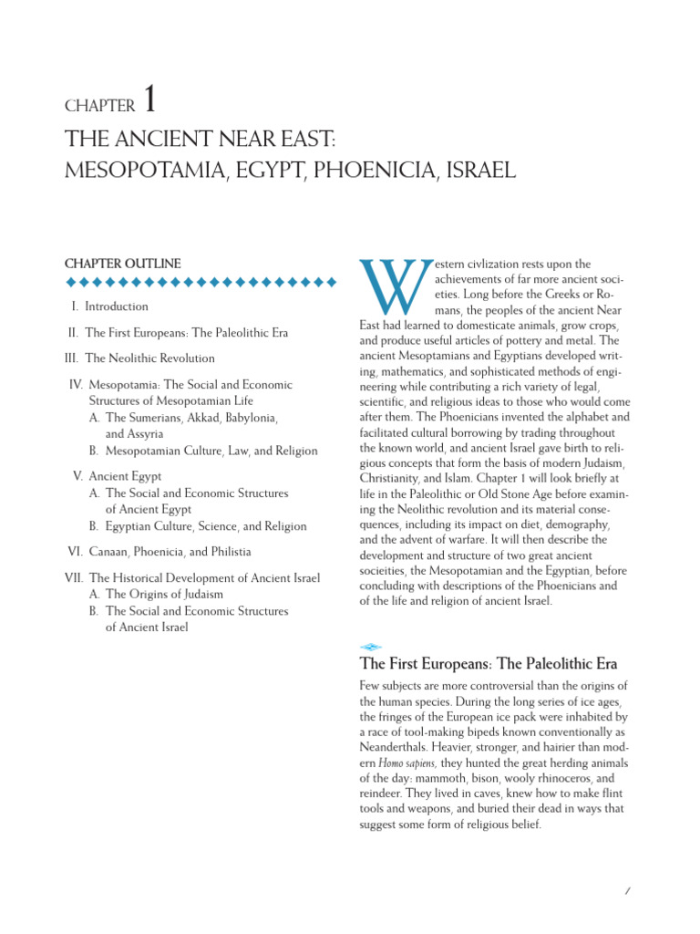 The Ancient Near East Mesopotamia, Egypt, Phoenicia, and Israel | PDF | Mesopotamia | Sumer