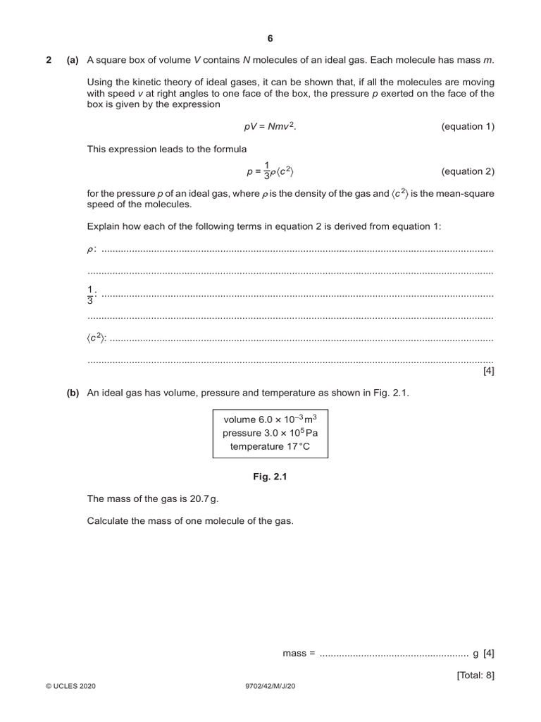 Worksheet - Thermodynamics | PDF | Gases | Temperature