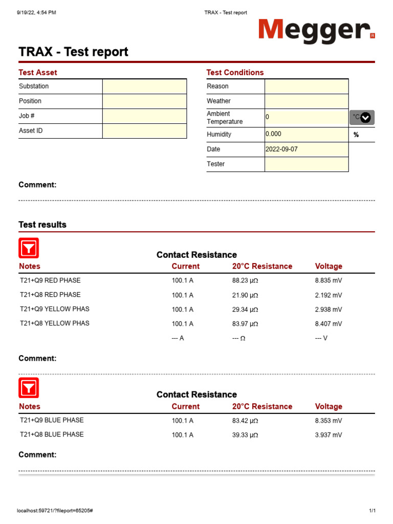 TRAX - Test Report T21+Q8+Q9 | PDF