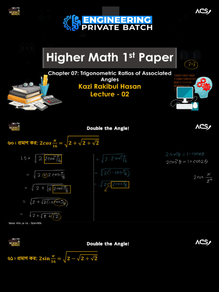 Trigonometry Class 2 Note | PDF