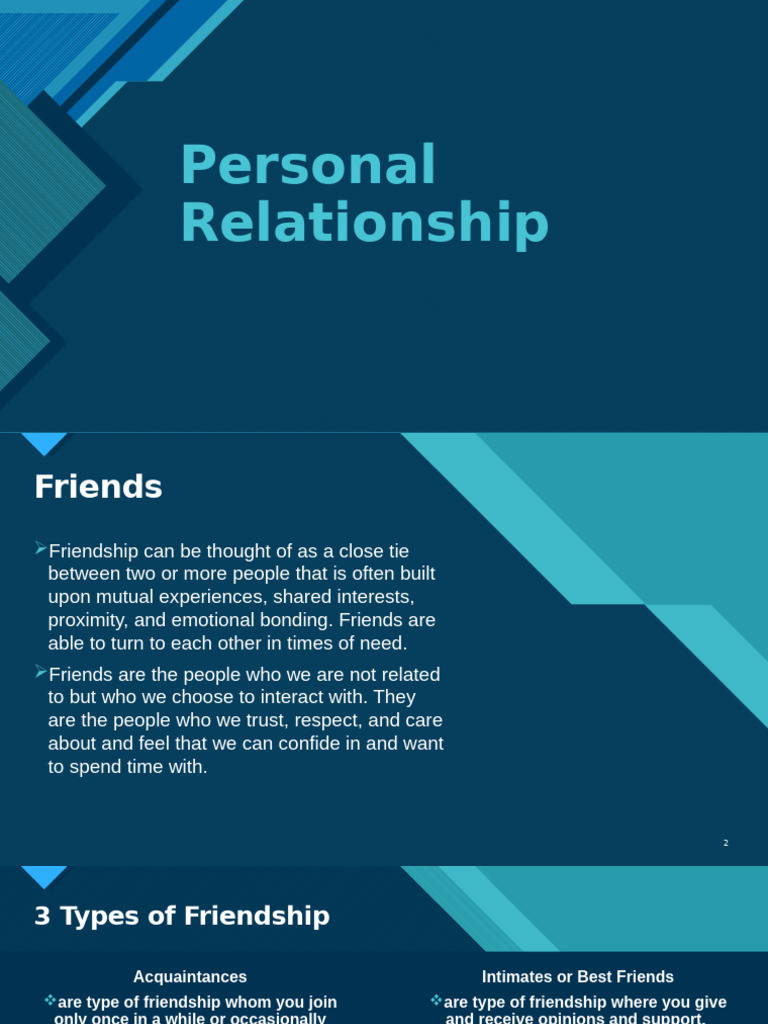 Personal Relationship | PDF | Career & Growth | Lifestyle
