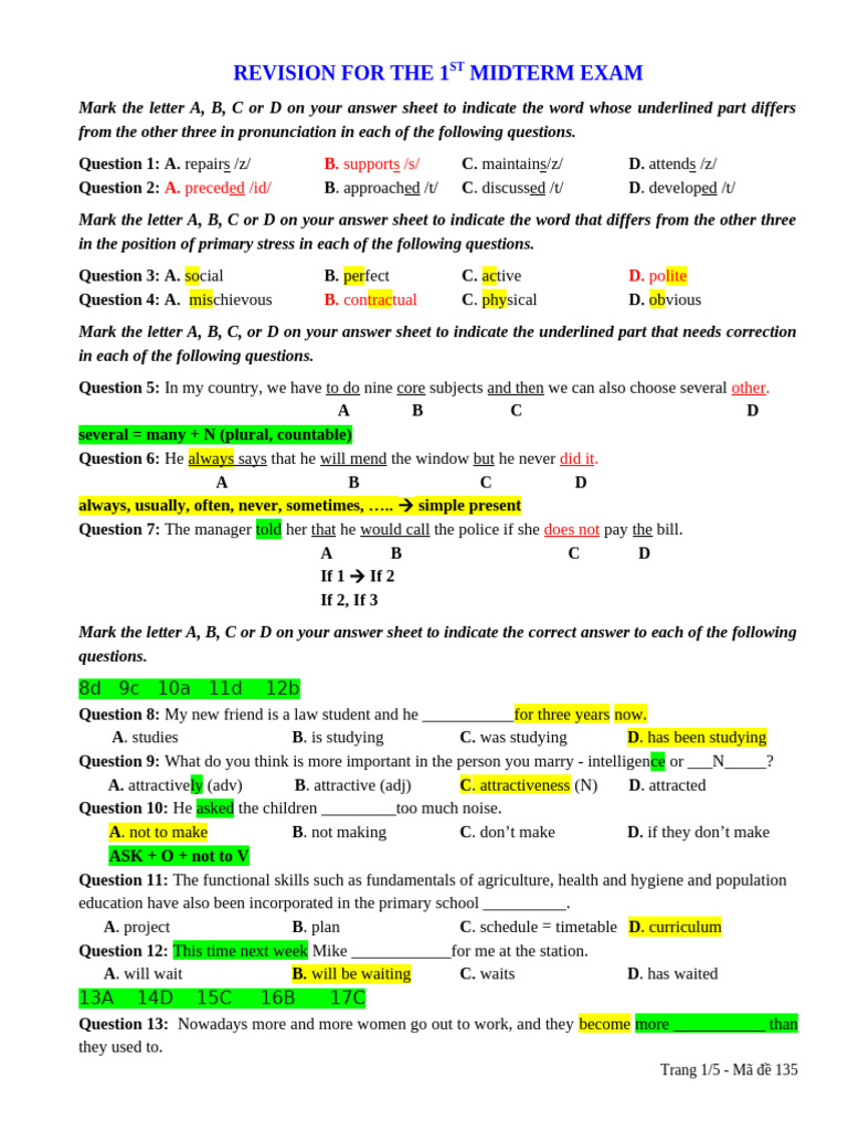 Revision For The 1ST Midterm Exam | PDF | Communication | Human Voice