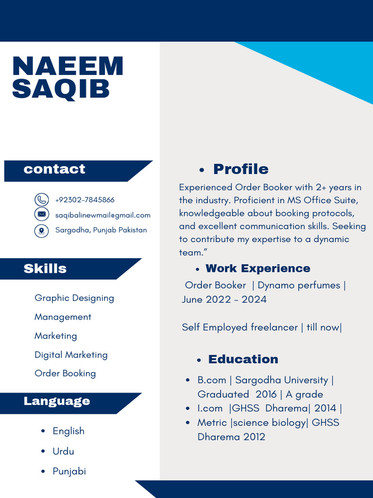 NAEEM SAQIB Resume A4 - 20240706 - 205030 - 0000 | PDF