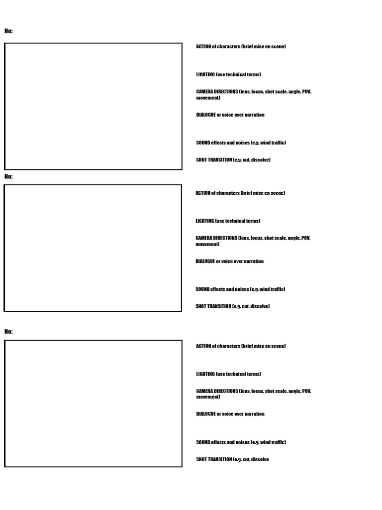 Storyboard Template | PDF | Technology & Engineering