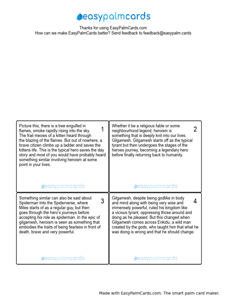 Epc Exported Palm Cards | PDF | Hero | Mythology