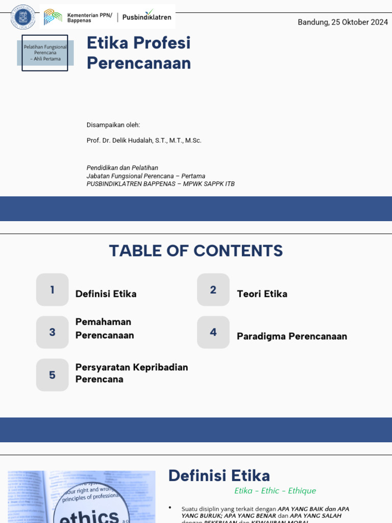 Definisi dan Teori Etika Profesi | PDF