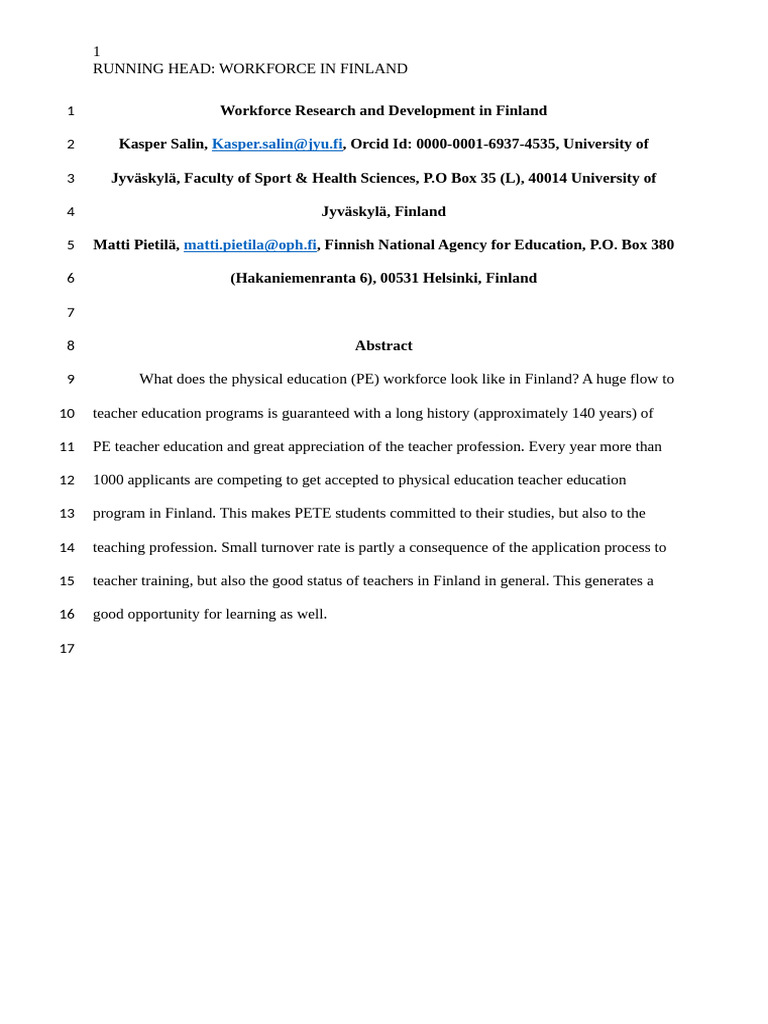 Chapter 7 Finland - Salin Et Al Near Final - KS - 24!10!2024 | PDF ...