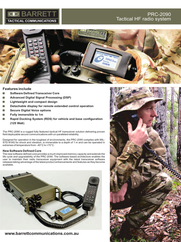 PRC 2090 Tactical HF Brochure English | PDF | Wireless | Computer ...