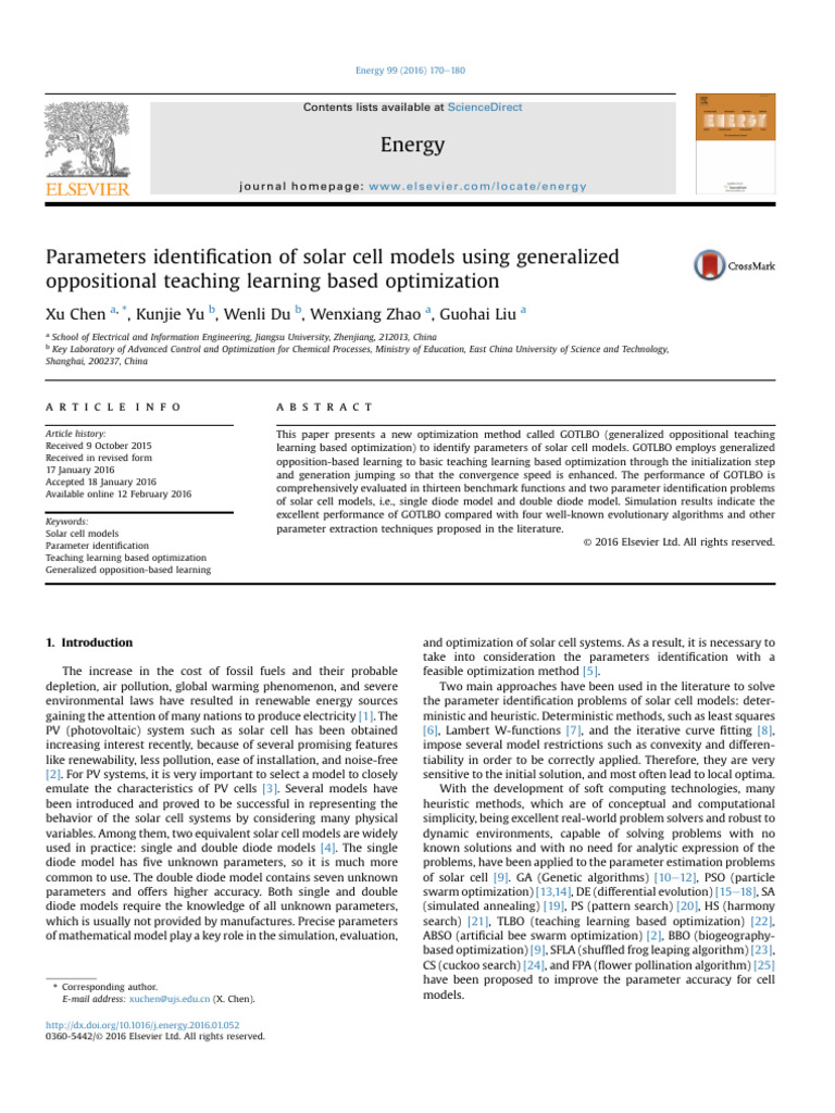 Generalized Oppositional Teaching Learning Based Optimization - 2016 | PDF | Mathematical ...