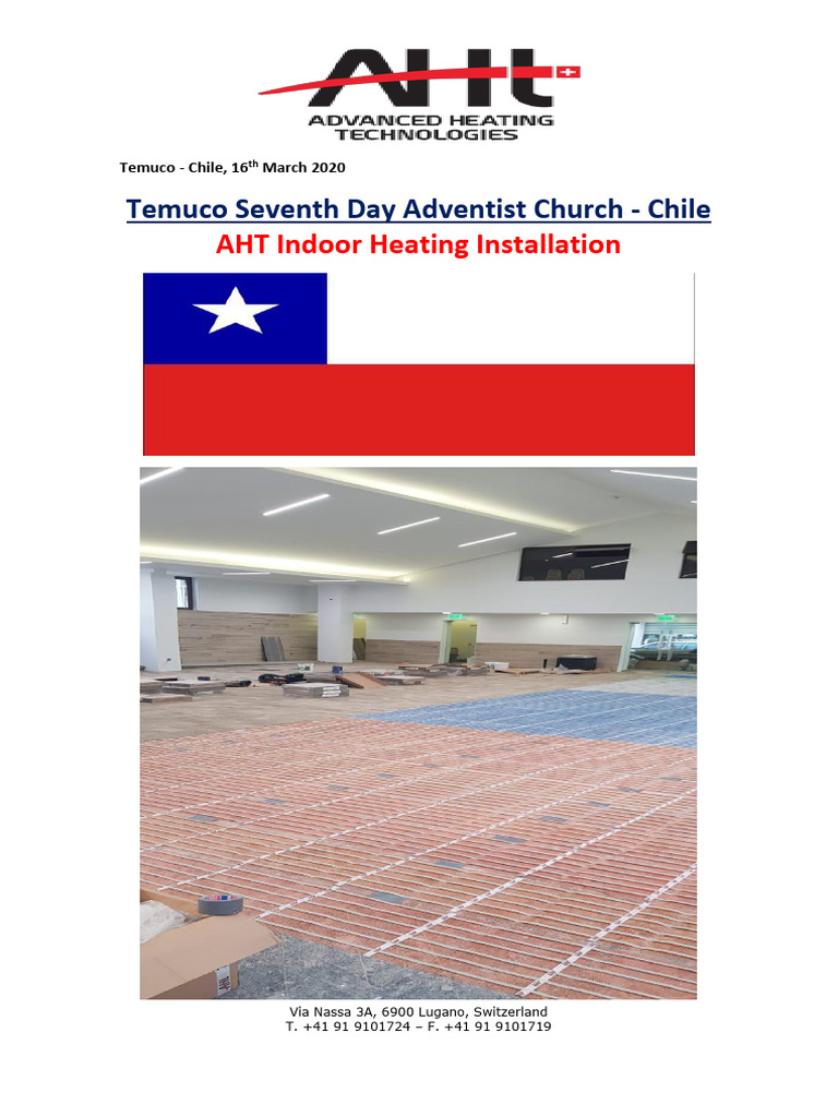 Temuco Seventh Day Adventist Church - Chile AHT Indoor Heating ...