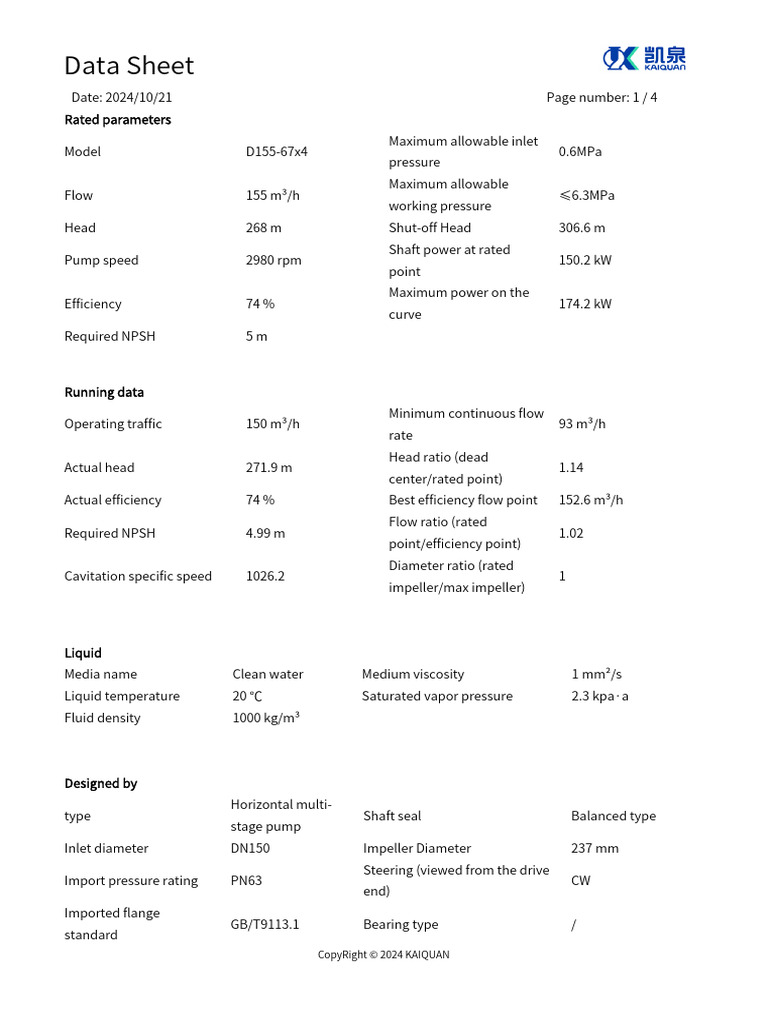 D155-67x4 | PDF | Pump | Continuum Mechanics
