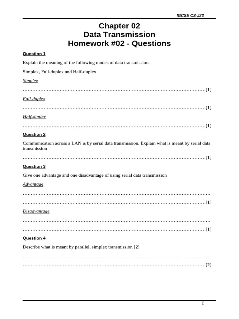 HW 02 Communication | PDF | Cipher | Computer Data