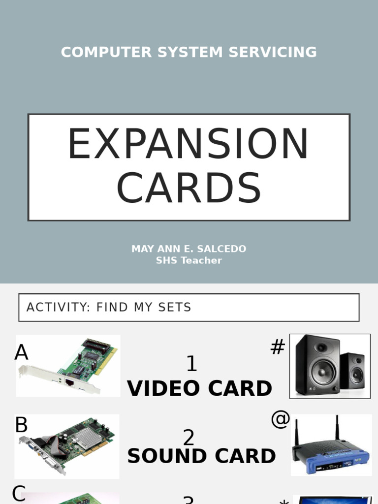 Computer Expansion Cards Guide | PDF | Network Interface Controller ...