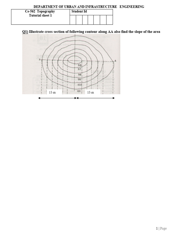 Understanding Contours - Tutorial Sheet | PDF | Geographic Data And ...