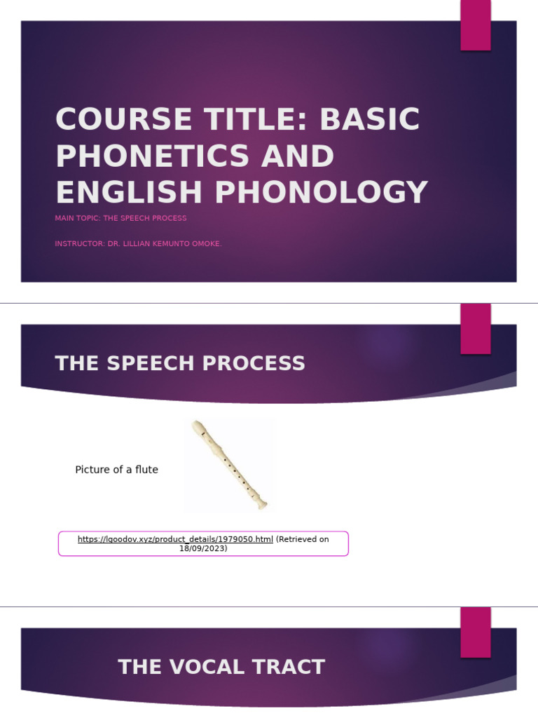 (Basic Phonetics and English Phonology) Week 2 - The Speech Process ...