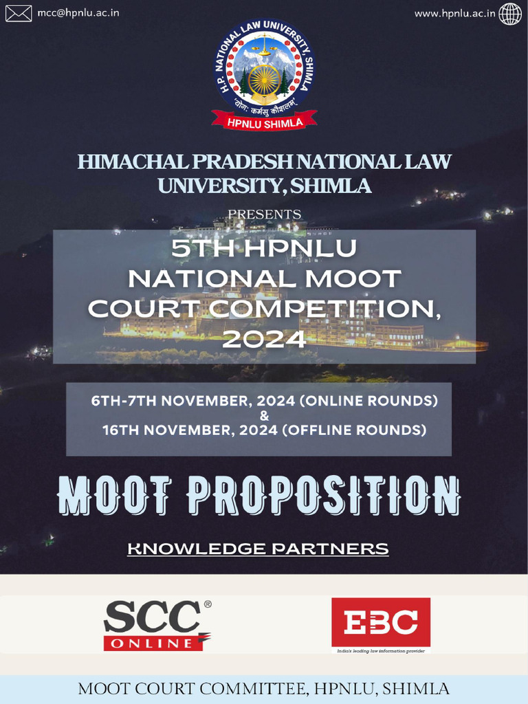 5th NMCC 2024 Moot Proposition | PDF | Bail | Arrest