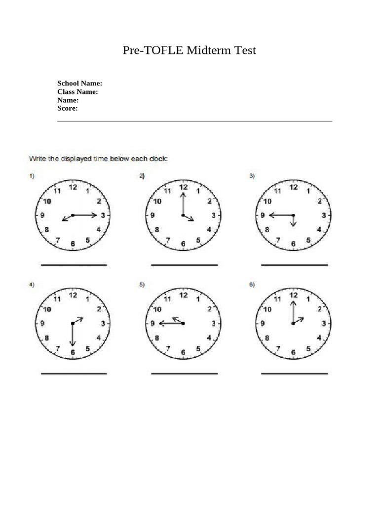 PreTOEFLE Midterm 2 | PDF