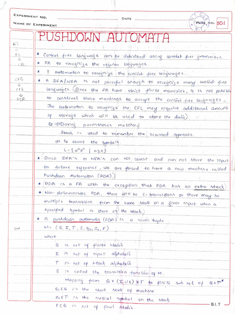 21CS51 - Atcd - Module 4 - Pda | PDF