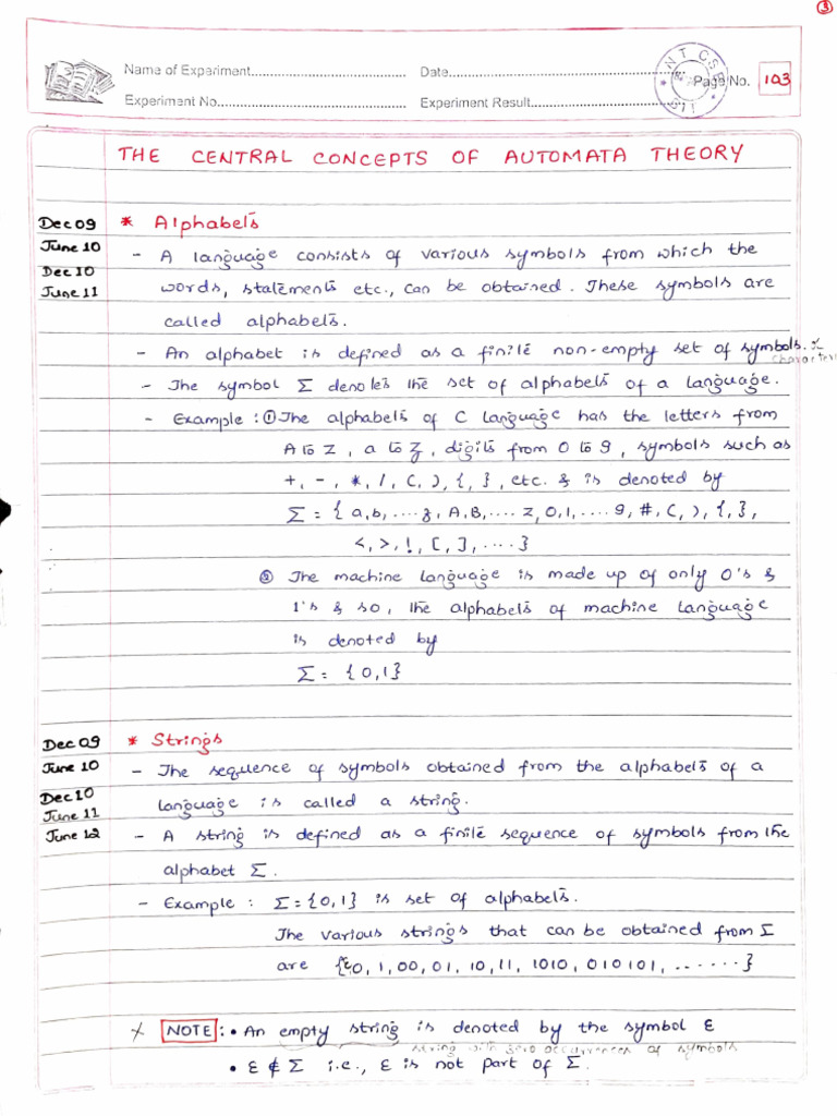 Central Concepts of Automata Theory | PDF | Mathematical Logic ...