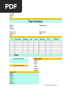Tent House Bill Book Format 1 | PDF