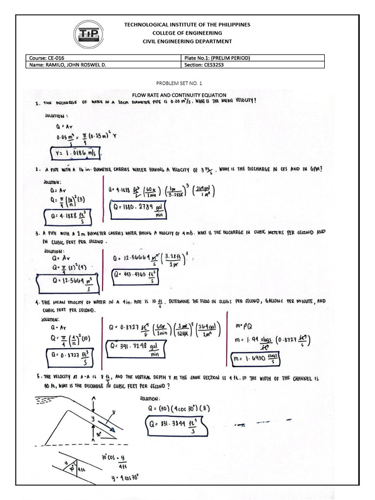 Plate No. 1 (Prelim Period) - RAMILO | PDF | Science & Mathematics | Computers