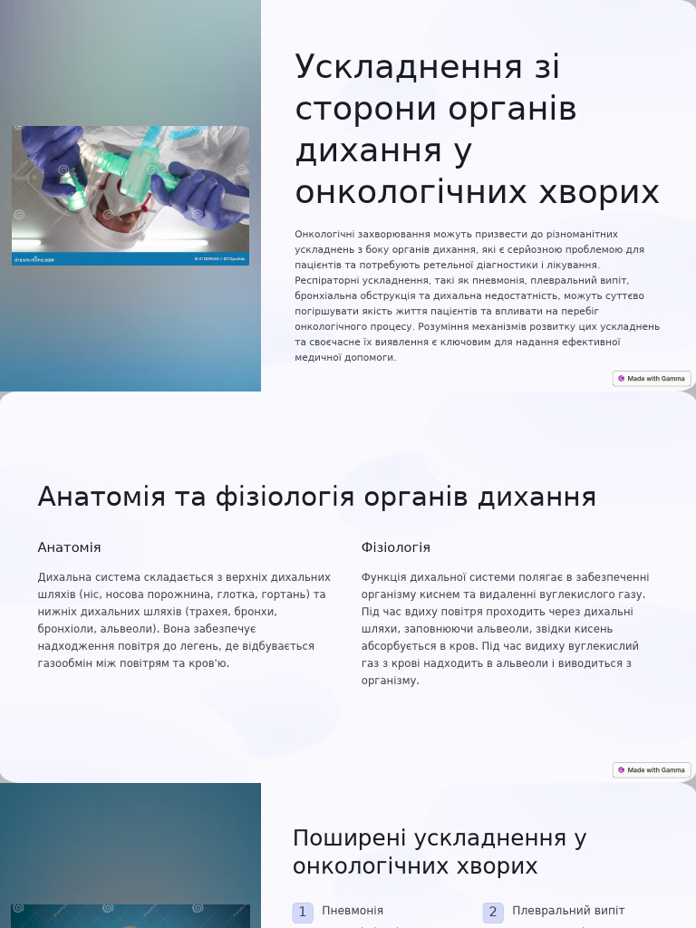 Uskladnennya Zi Storoni Organiv Dihannya U Onkologichnih Hvorih | PDF