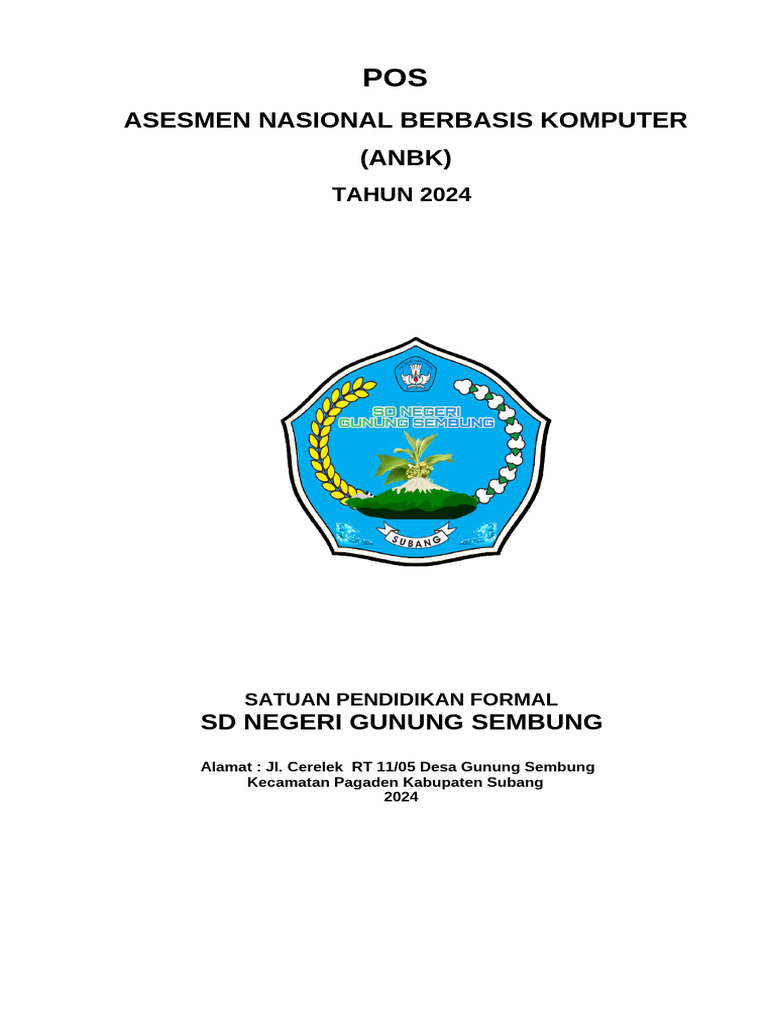 Proposal Kegiatan Anbk | PDF | Kesehatan Holistik