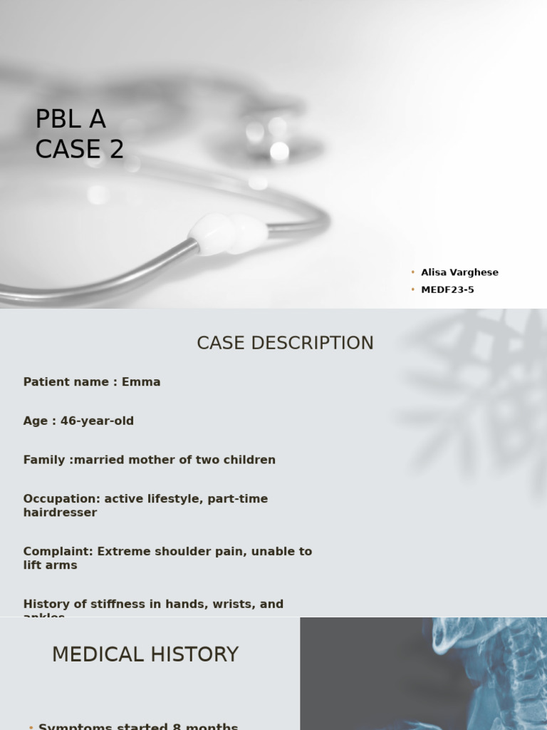 Alisa Pbl Emma Case | PDF | Arthritis | Rheumatoid Arthritis