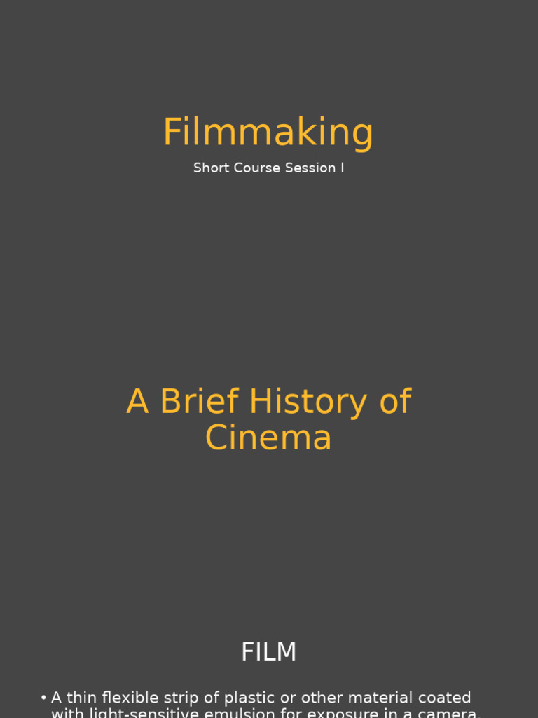 Week 01 | PDF | Cinematography