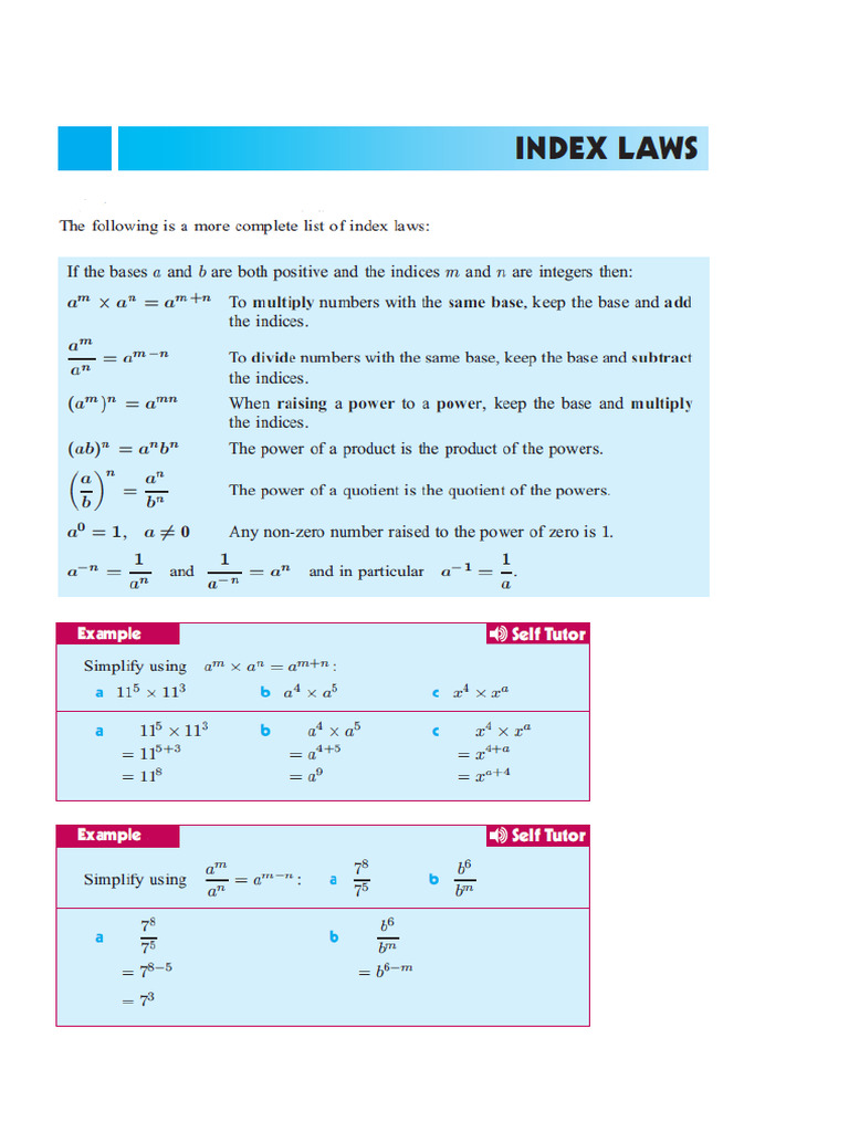 Grade 9 Index Law Practice | PDF | Computers | Technology & Engineering
