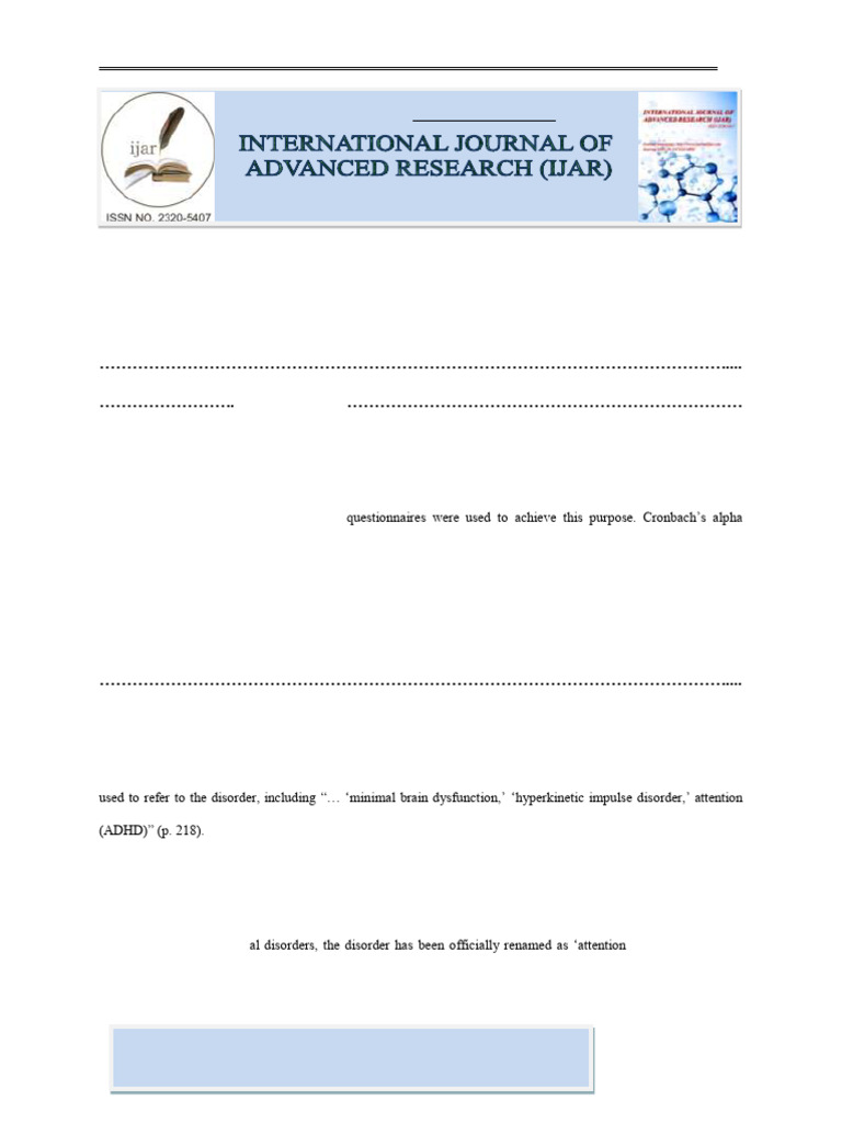 Adult Adhd, Self-Efficacy, and Academic Performance in Language ...