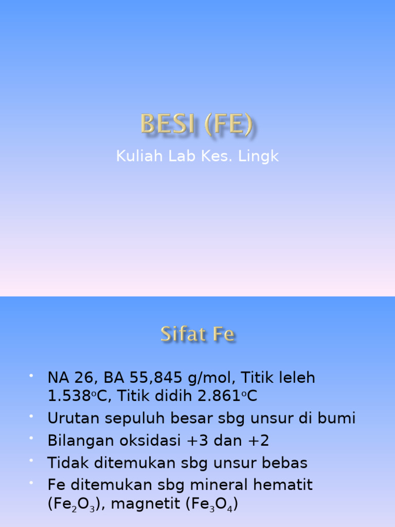 Besi (Fe) | PDF | Ilmu Sosial