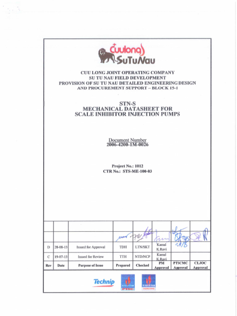 2006-4200-1M-0026 Rev D STN-S Mechanical DS For Scale Inhibitor ...