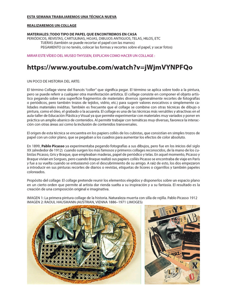3 Semana3 | PDF | Collage | Pablo Picasso